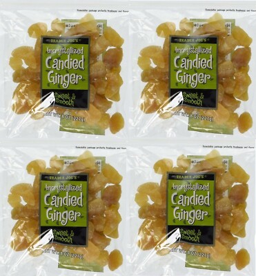 4x Trader Joe's Uncrystallized Candied Ginger Dried Fruit 8oz each ...