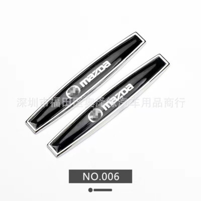 1pair Black MAZDA Logo Car Side Letters Fender Emblem Badge Metal for ...