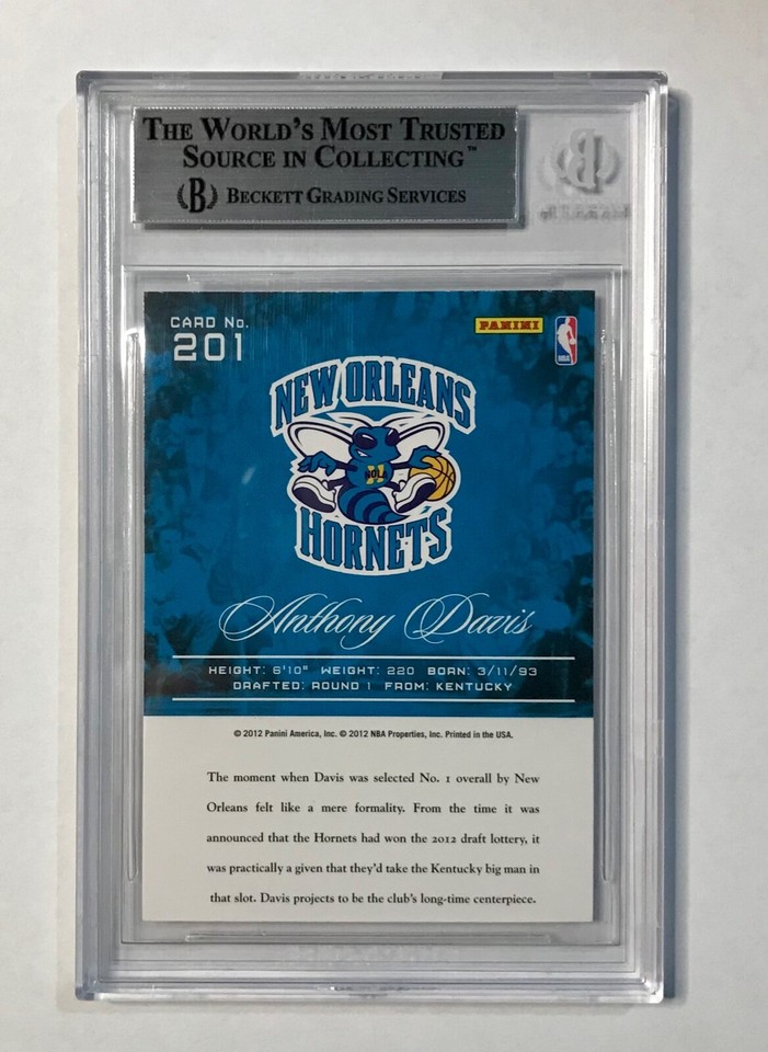 2012-13 Panini Prestige #201 Anthony Davis (RC) BGS 9 (2x9.5) .5 from 9 ...