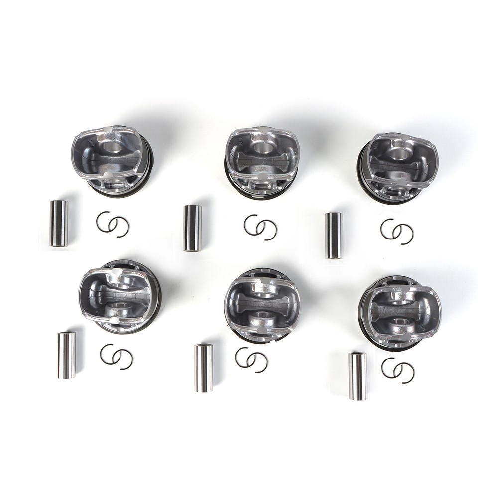 6PCS N55B30 Engine Piston w/ Rings Kit For BMW F20 F21 F30 F10 X3 X4 X5 ...
