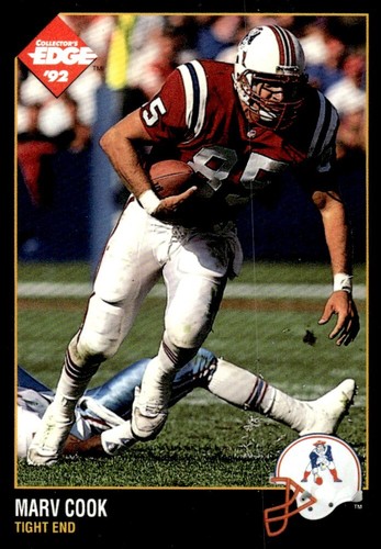 1992 Collector's Edge Marv Cook New England Patriots #105 | eBay