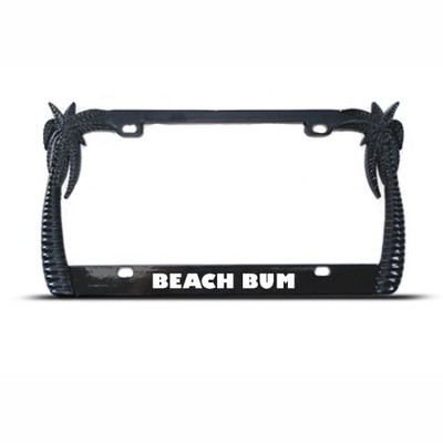BEACH BUM METAL PALM TREES License Plate Frame Tag Holder | eBay