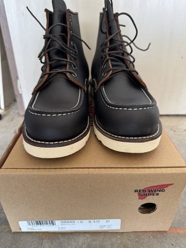 Red Wing Heritage 8849 Leather Moc Toe Boots 9.5 D Black | eBay