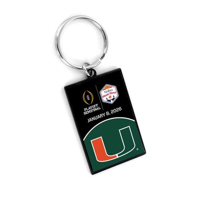 2025 2026 CFP Fiesta Bowl Game Key Ring Miami Hurricanes 1/8/26 ...