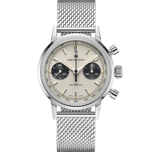 Hamilton American Classic Intra-Matic Chrono H Ivory Dial Men's Watch ...