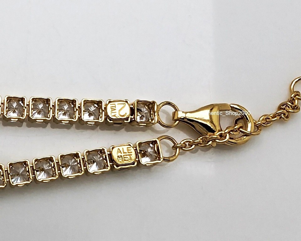 New 100% Authentic PANDORA 14k Gold Sparkling Crystals Tennis Bracelet ...