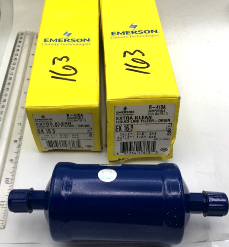Emerson Lot of 2 Extra Klean Liquid Line Filter Drier 3/8" SAE, EK 163 ...