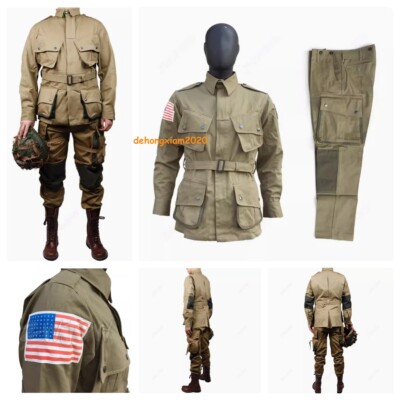 WW2 M42 10182 US Army Uniform Men's Solider Clothing Paratrooper ...