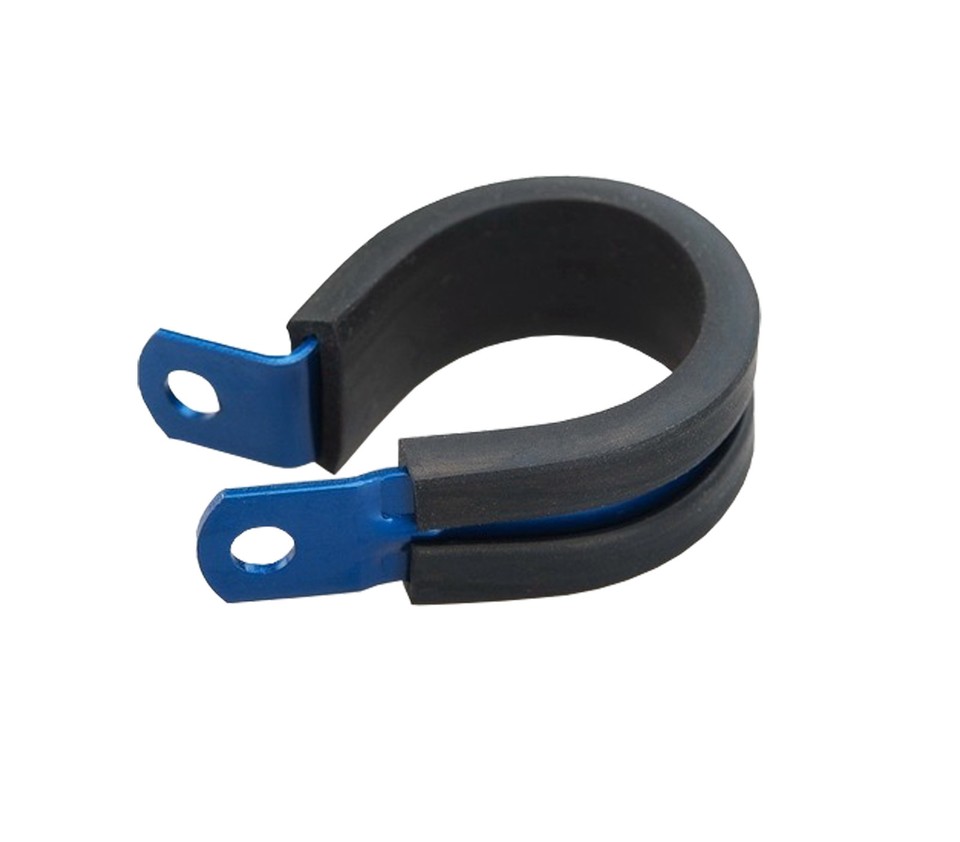 AN-16 AN16 PTFE 25mm 1" BLUE Braided Hose Pipe P CLAMP CLIP Fitting ...