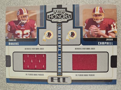 2005 Playoff Honors Rookie Tandem Jerseys #RT9 Charles Rogers Jason ...