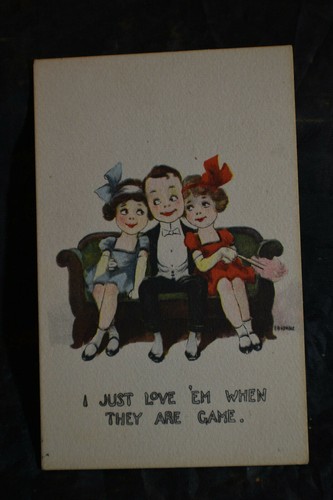 I Just Love Em When They Are Game - E B Kemble Postcard | eBay