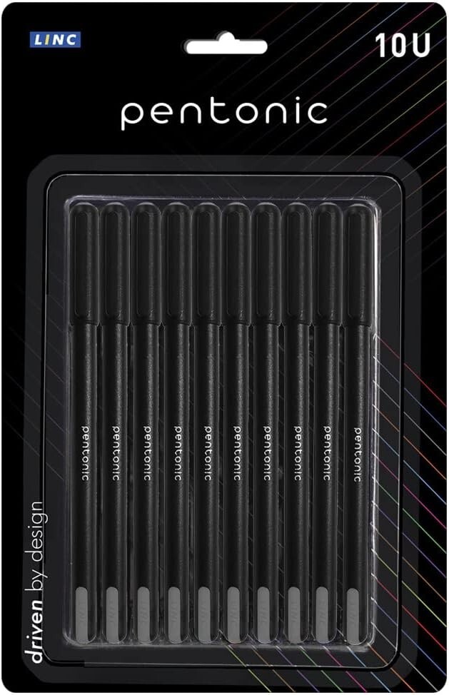 Pentonic pen Black color 0.7mm Tip Ballpoint Pens Comfortable Grip Pack ...