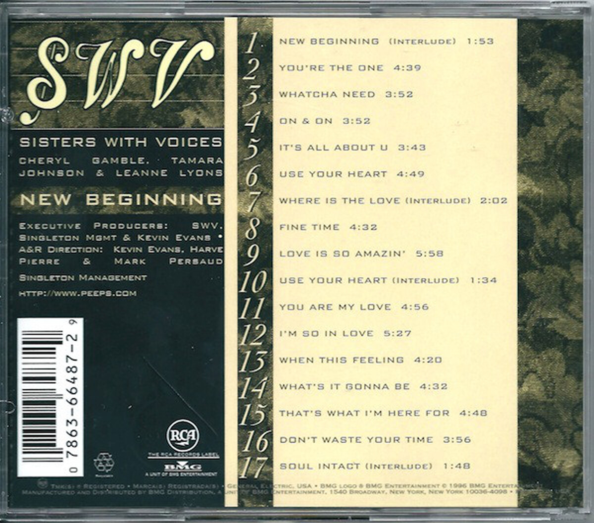 New Beginning by SWV (CD, Apr-1996, RCA) 78636648729| eBay
