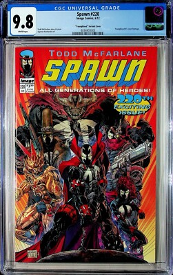 Spawn #220 CGC 9.8 White Pgs Todd McFarlane Youngblood Variant Homage ...