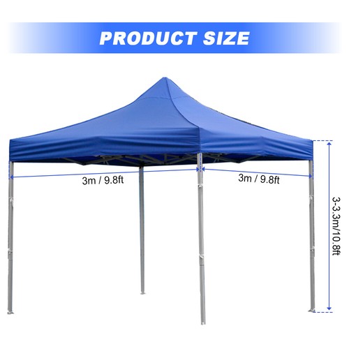 Pop up Gazebo 3x3m Marquee Tent Heavy Duty Waterproof Garden Outdoor ...