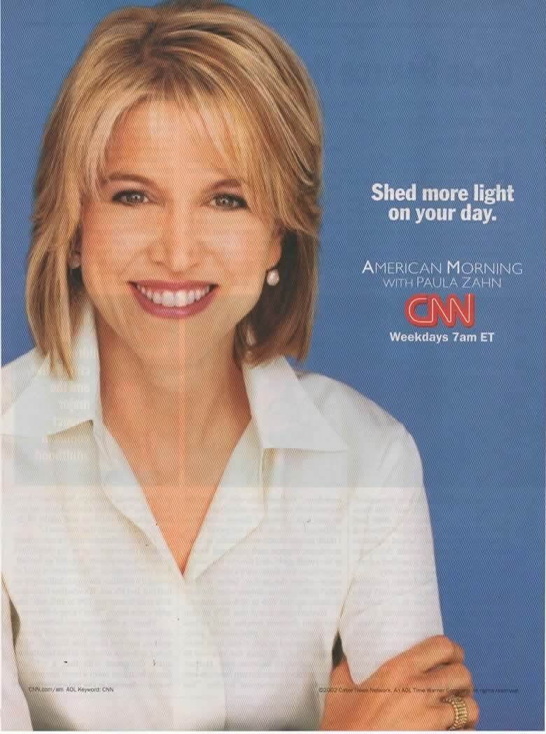 Lot 2 Print Ad 2002 Journalist Paula Zahn Morning TV CNN Shed More ...