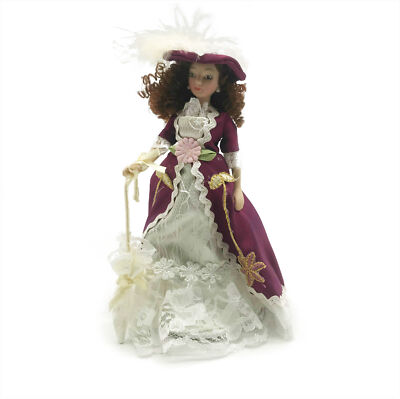 Dollhouse Miniature Doll Lady 1:12 Model Victorian Woman Joint Flexible ...