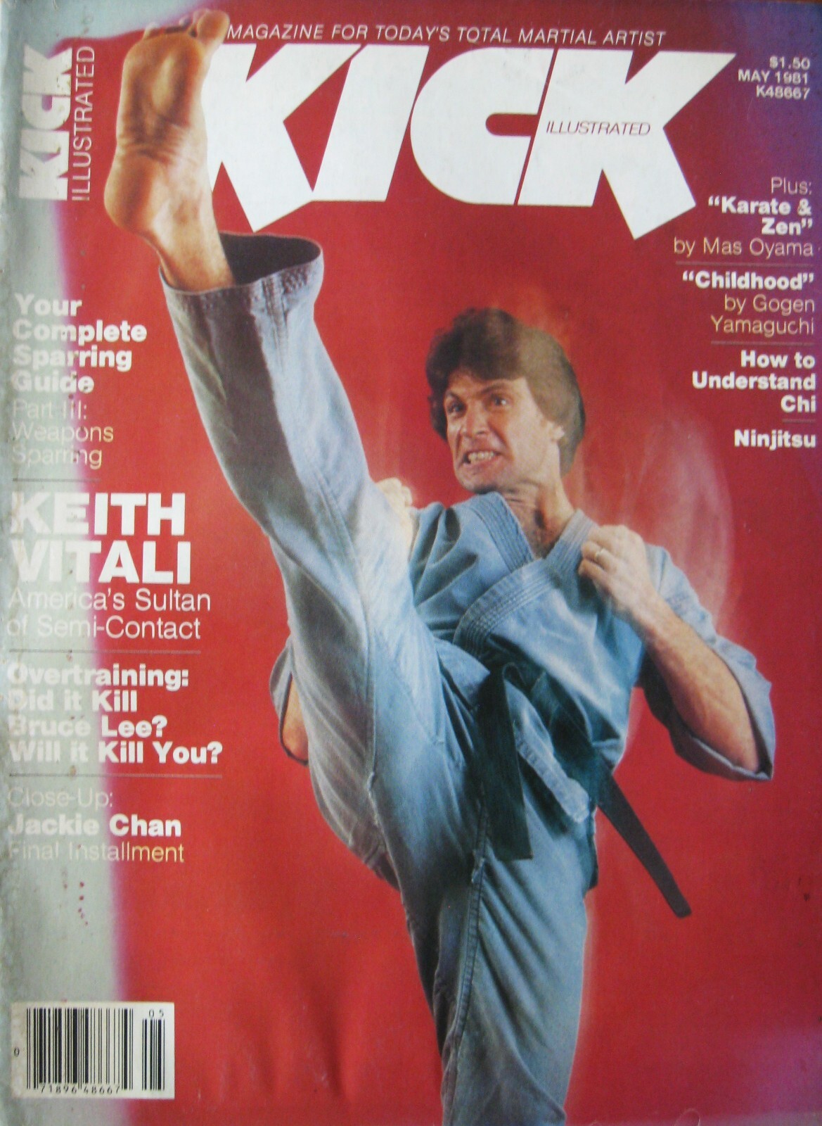 5/81 KICK MAGAZINE GORDON DOVERSOLA KEITH VITALI KARATE KUNG FU MARTIAL ...