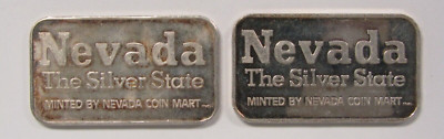 1oz .999 Fine Silver Nevada The Silver State Bars (Lot of 2) | eBay