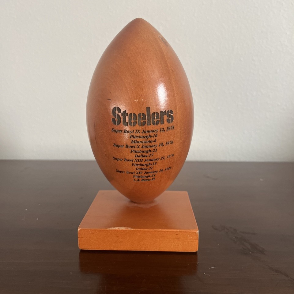 Wooden Trophy Football Steelers Super Bowl | eBay