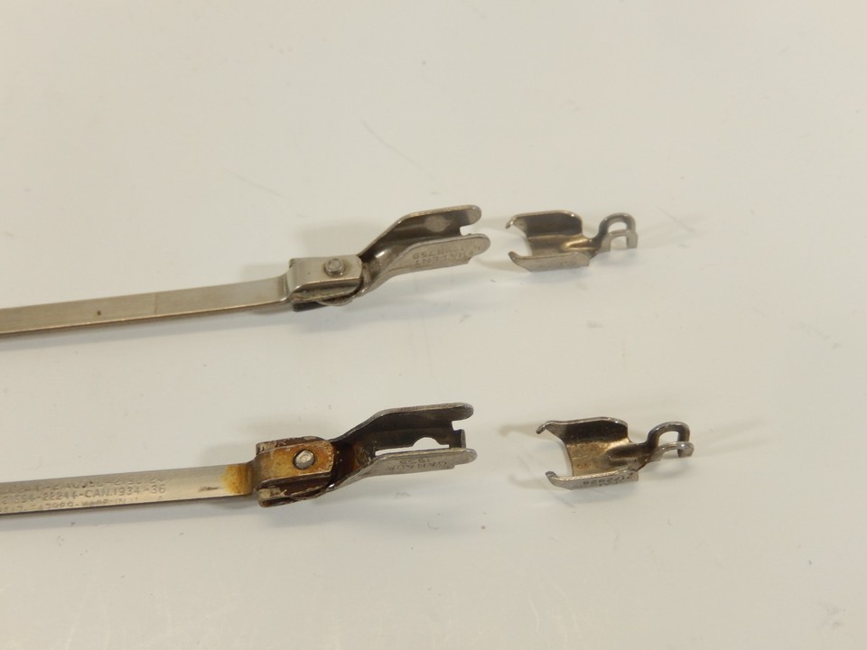 VINTAGE TRICO AL-50 ADJUSTABLE SLOTTED WIPER ARM PAIR W/ SADDLE HOOK ...