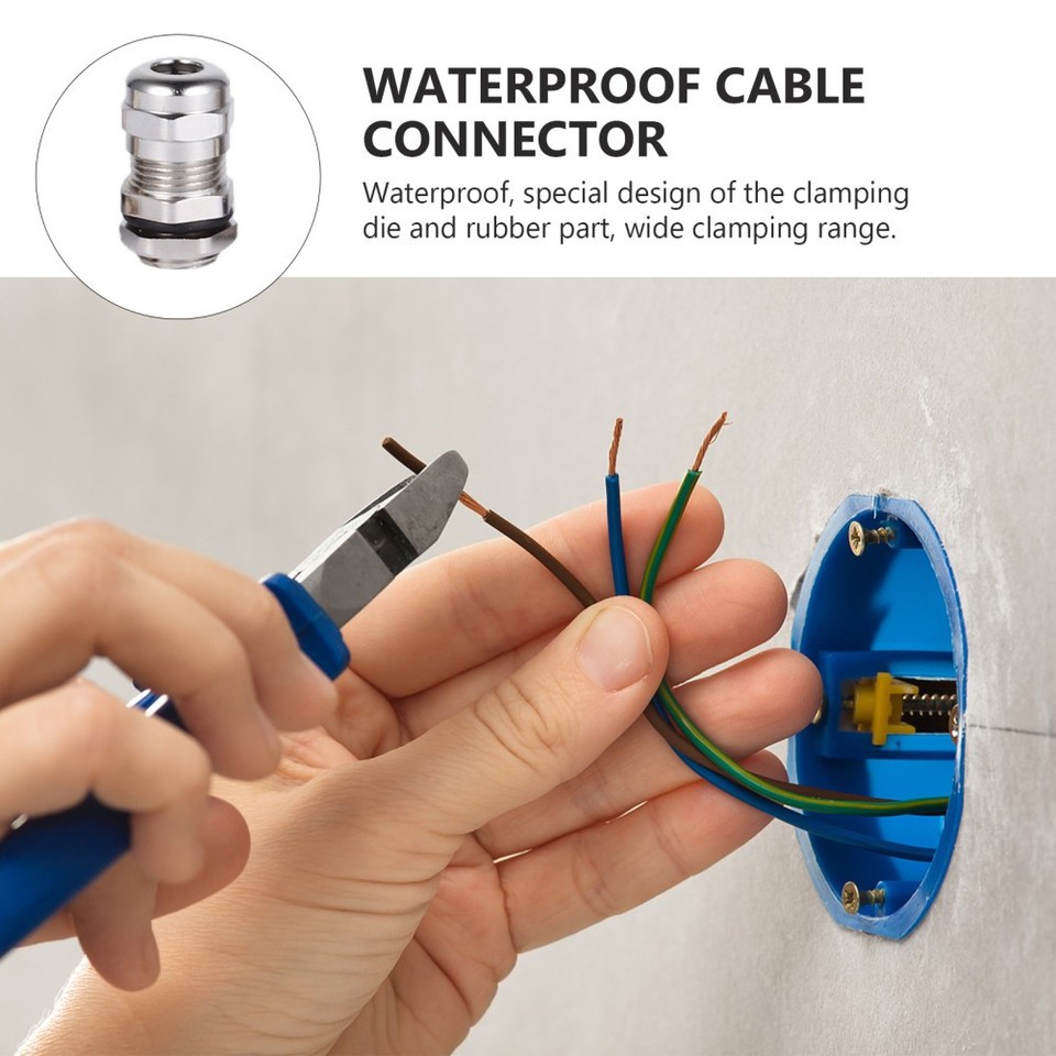 5 Pcs Series Cable Gland Waterproof Connector Set Locknut Stuffing ...
