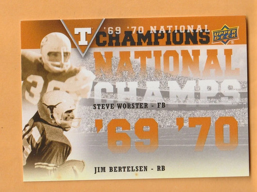 Jim Bertelsen Steve Worster Texas Longhorns 2011 Upper Deck National ...