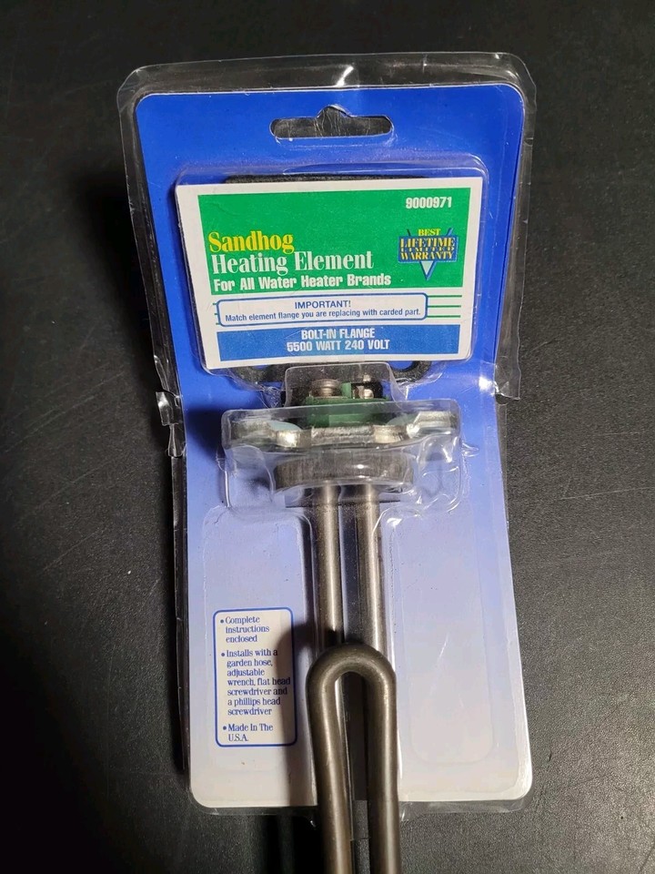 Sandhog 5500W 240V Heating Element For Water Heaters 9000971 Bolt In ...