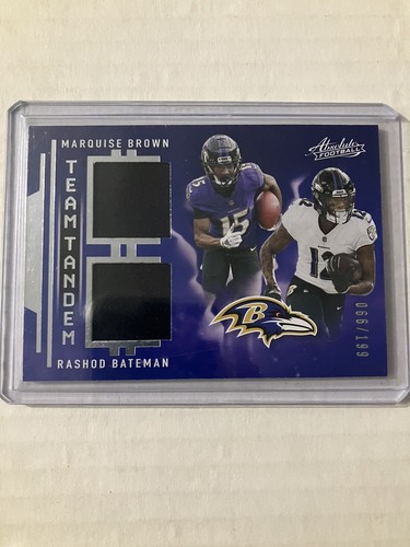 2021 Absolute Team Tandem Materials /199 Rashod Bateman Marquise Brown ...