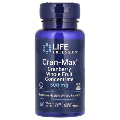 Cran-Max, Cranberry Whole Fruit Concentrate, 500 mg, 60 Vegetarian ...