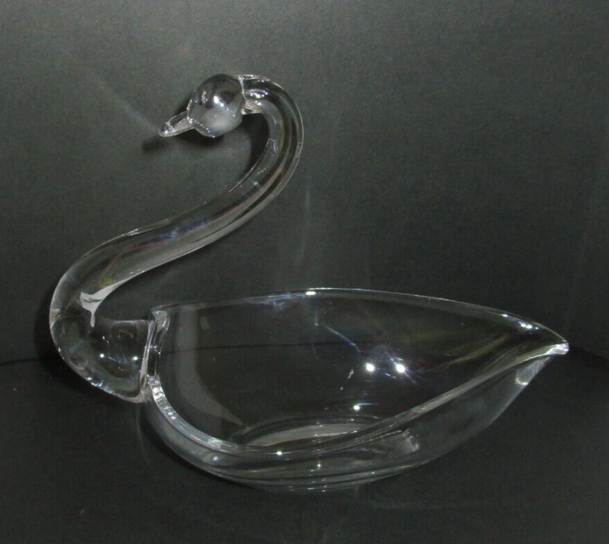 Vintage Duncan Blown Glass Swan Candy/Nut Dish | eBay