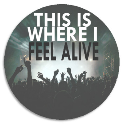 This Is Where I Feel Alive - Circle Sticker Decal 3 Inch - Festival ...