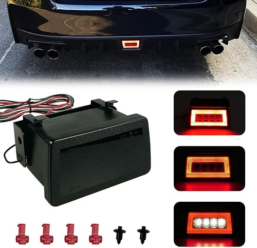For Subaru WRX STi XV Brilliant Red LED F1 Style Rear Fog Lamp/Brake ...
