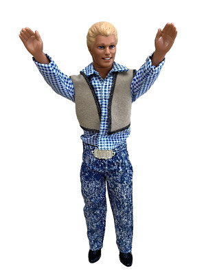 MATTEL BARBIE KEN COOL LOOKS COWBOY JEANS SHIRT 1990's Ken Toy Doll 12 ...