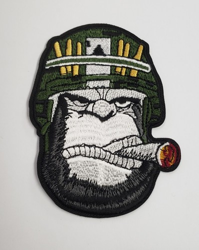 Military Helmet Spade Skull Patch 3" X 4." USMC Army Veteran Grunt ...