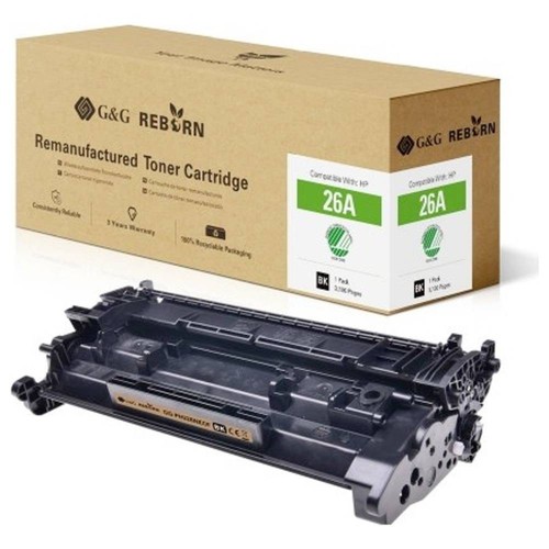 G&G Toner remplace HP 26A compatible noir 3100 pages Reborn ...