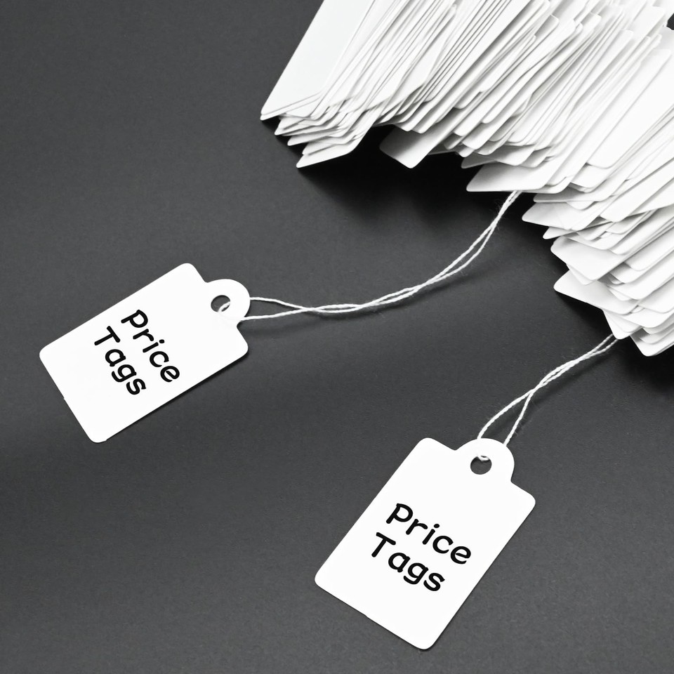 220 Pack White Price Tags with String Attached Marking Price Tags Price ...
