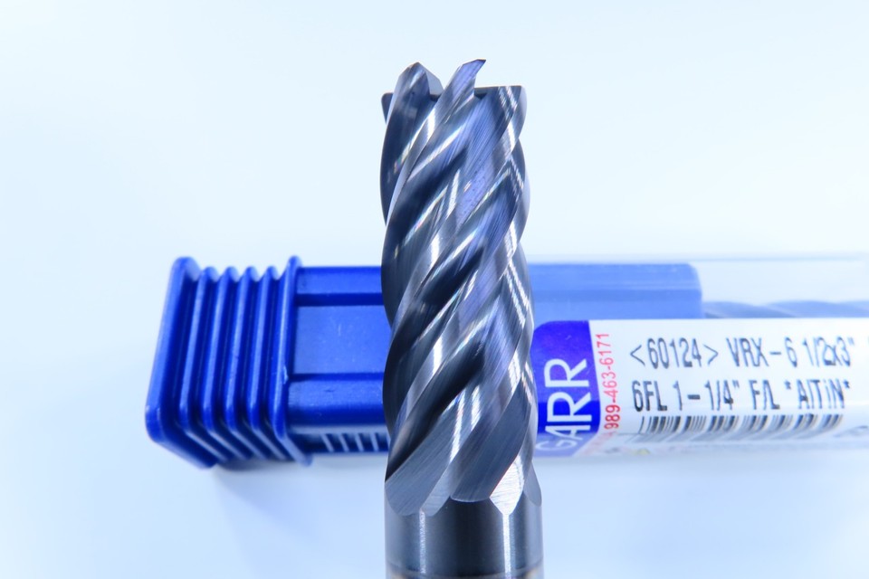 NEW 1/2" GARR VRX 6 FLUTE .030" RADIUS 60124 SOLID CARBIDE CUTTING END ...