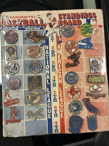 1970’s MLB Baseball Standings Board & Magnets (26) Vintage Team Logos ...