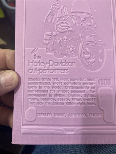 Vintage and “Very Rare” Harley Davidson Flong Advertising Mold ...