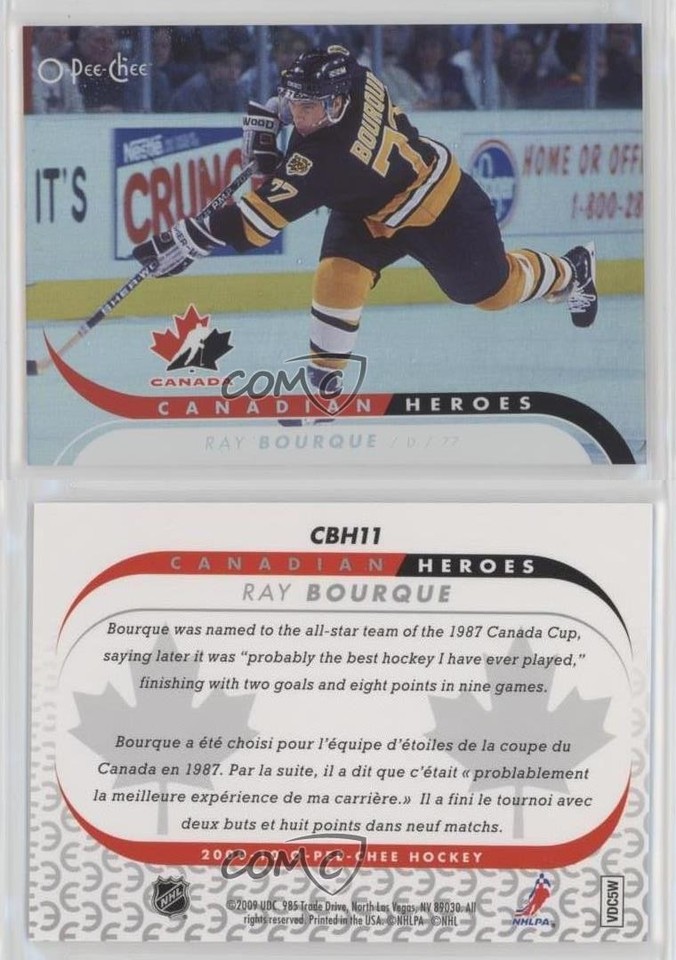 2009-10 O-Pee-Chee Canadian Heroes Rainbow Ray Bourque #CBH11 HOF 1o3 ...