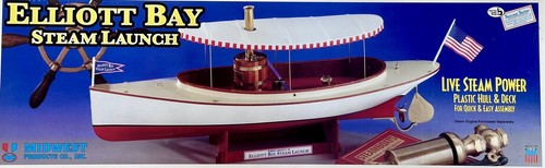 Midwest Products Elliott Bay Ship Model Kit Steam Launch Boat MINT NEW ...