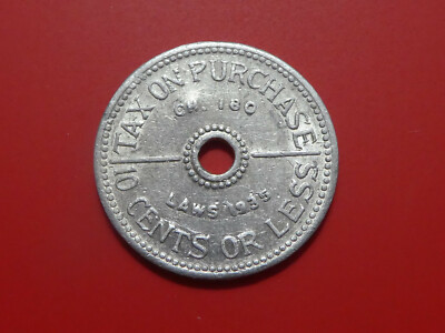 1935 Tax Commission State of Washington Tax on Purchase 10 Cents or ...