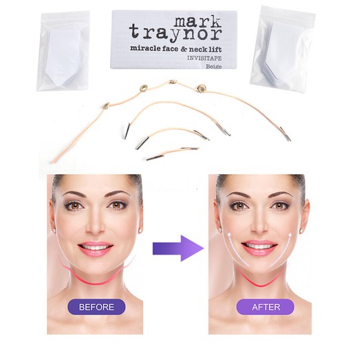 16/40Pc Invisible Facial Lift Stickers Removal Fine lines V-Shape Face ...