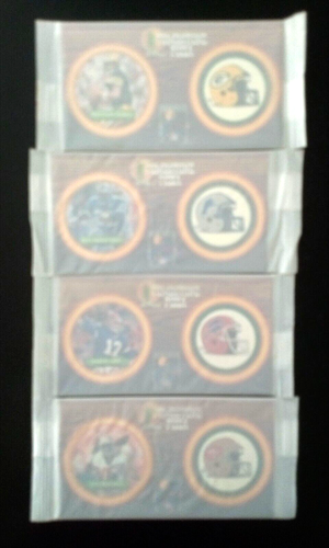 1994 Tombstone Football Pogs - Set of 4-B. Farve, J. Kelly, B. Sanders ...