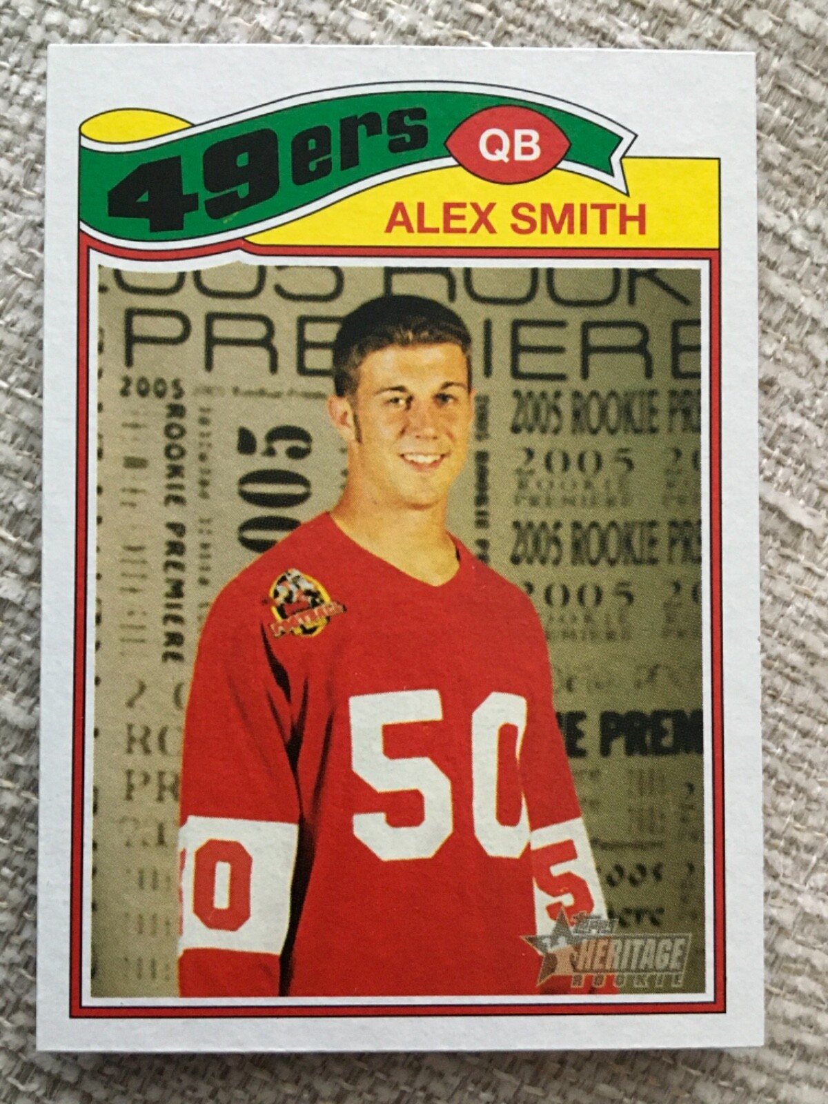 2005 TOPPS HERITAGE FOOTBALL ALEX SMITH ROOKIE CARD No.55 San Francisco ...