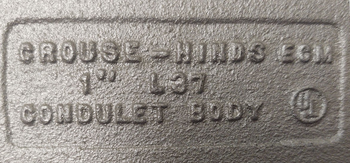 🔥 (2) Eaton Crouse-Hinds L37 1” Form 7 Condulet Conduit Body W/ Covers ...