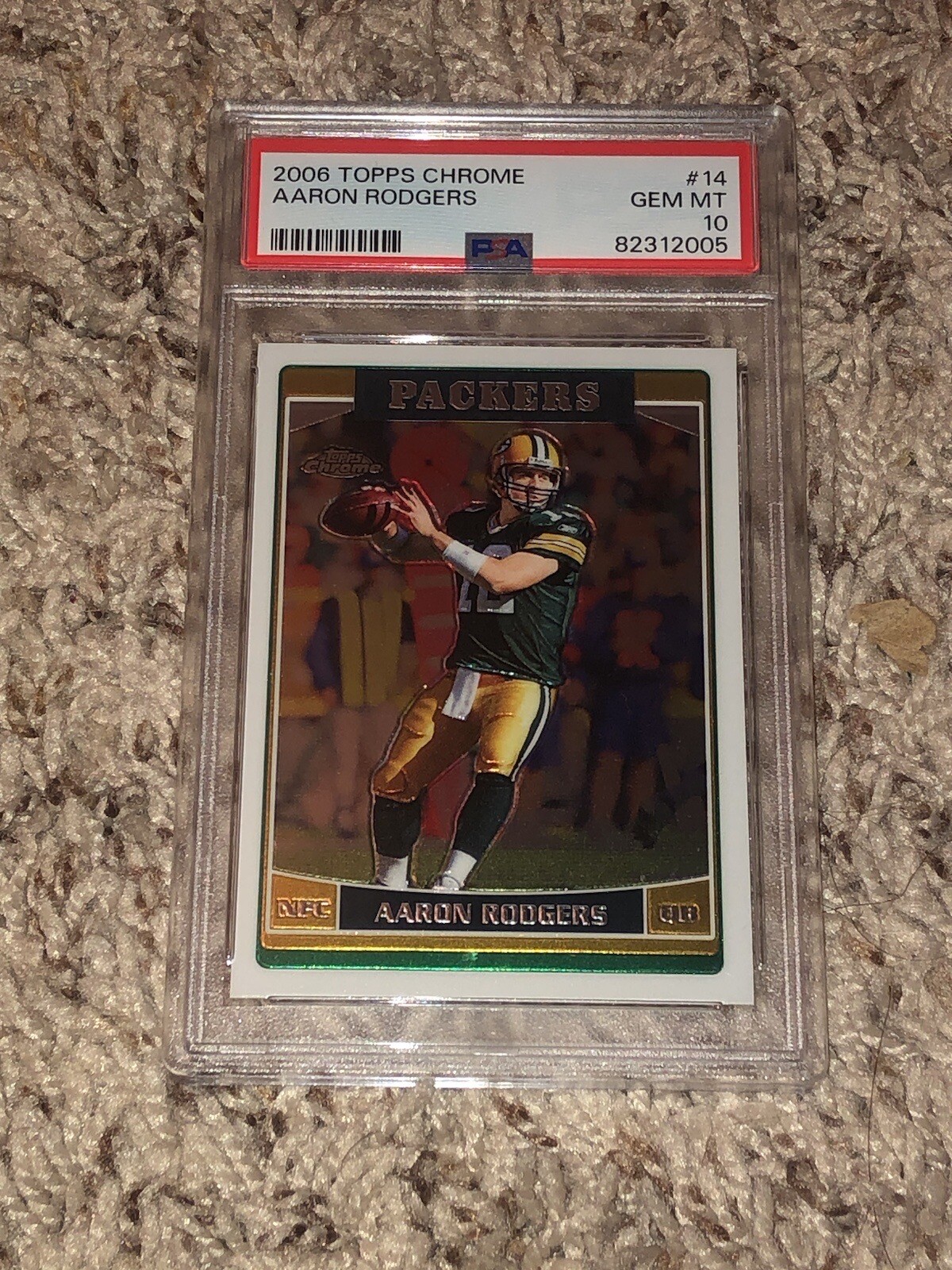 2006 TOPPS CHROME AARON RODGERS 2ND YEAR PSA 10 GEM MINT PACKERS JETS ...