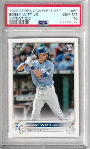 2022 TOPPS COMPLETE SET VARIATION BOBBY WITT JR. ROYALS RC PSA GEM MINT ...