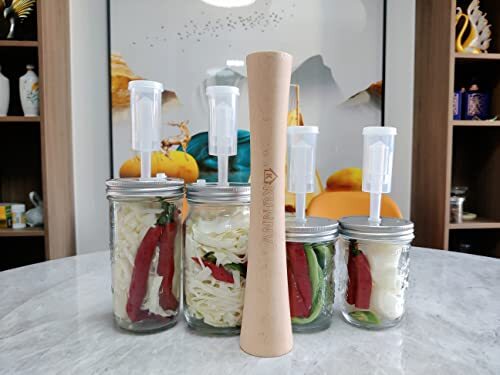 KUNNV Sauerkraut Pounder for Mason Jars Vegetable Fermentation Packer ...